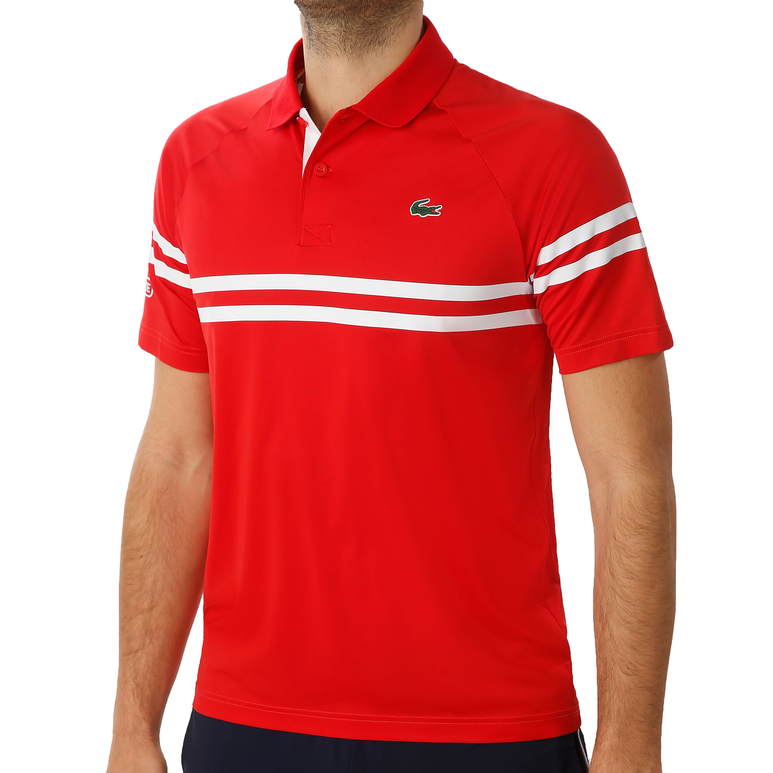 Novak Djokovic Polo Hommes Rouge Blanc