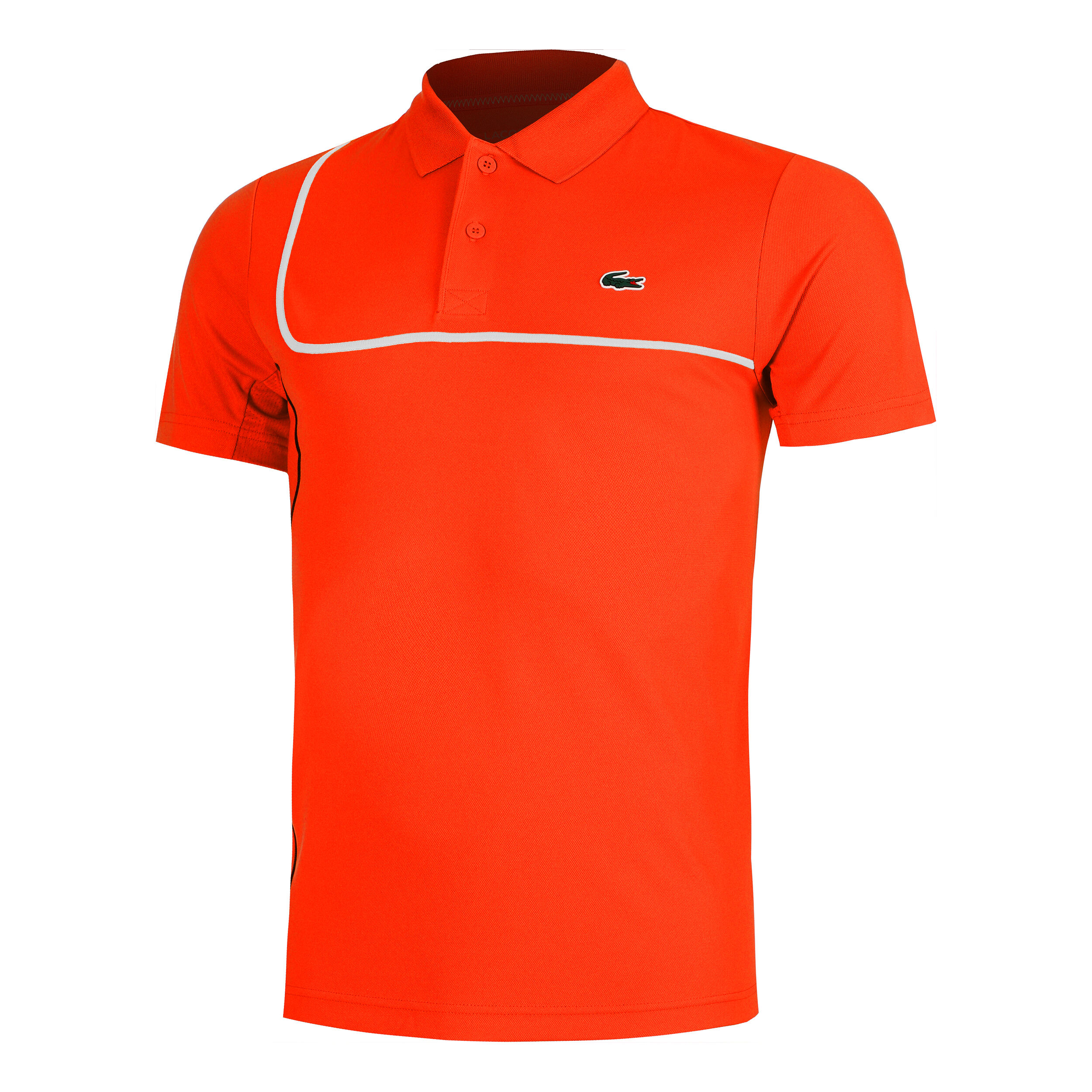 Mens orange lacoste polo shirt store