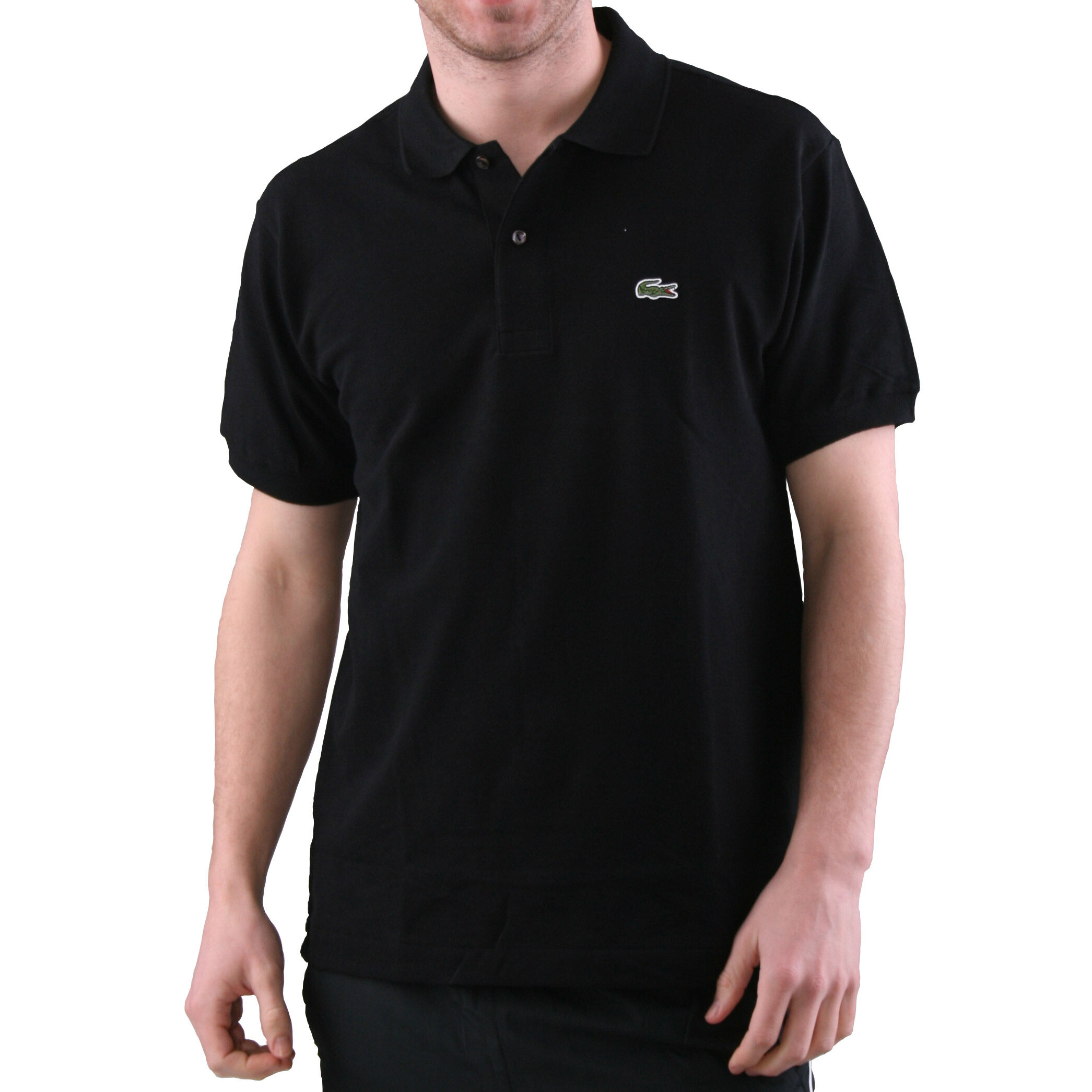 Crocodile Caiman Poloshirt Polo Hommes Noir