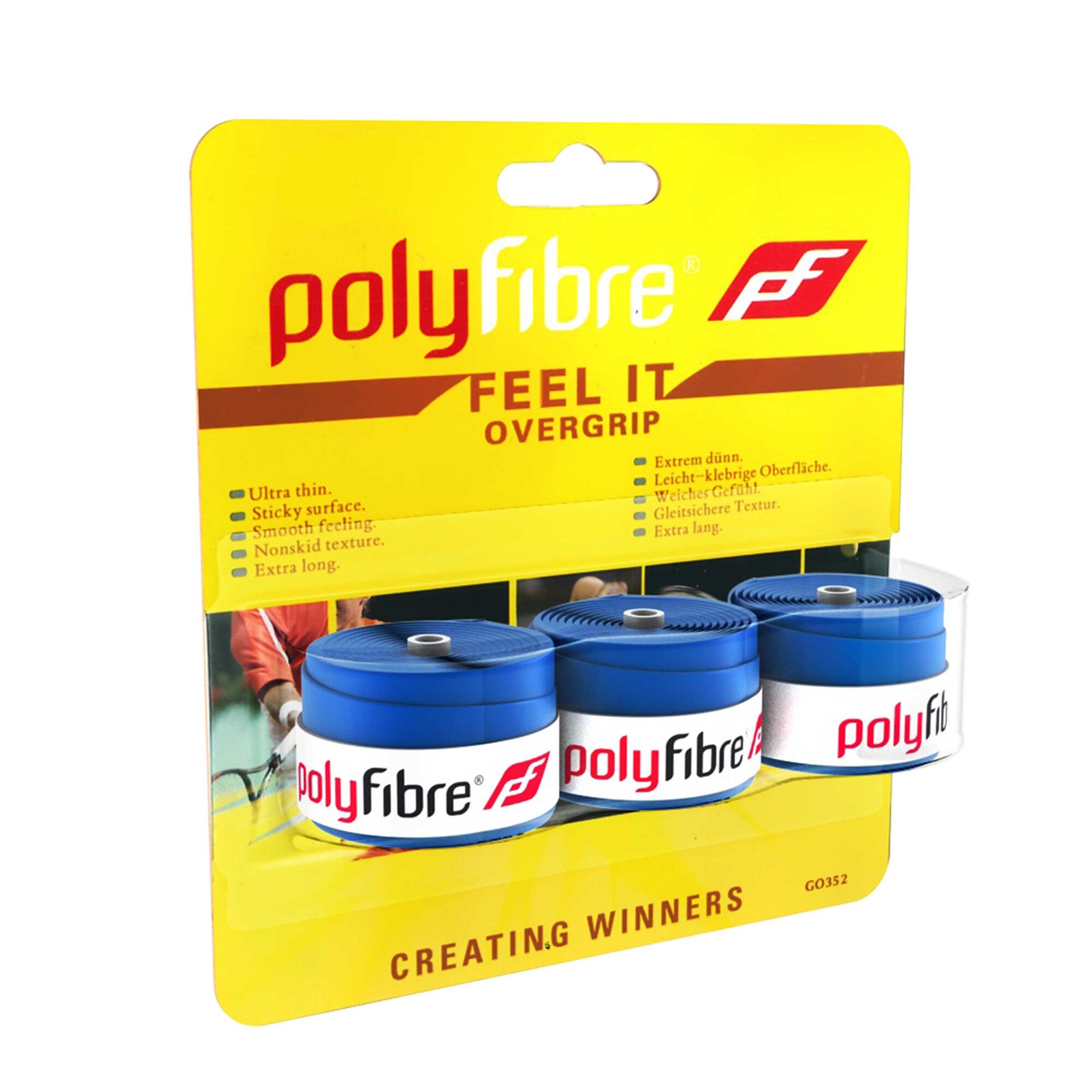Buy Polyfibre Feel It Grip Pack De 3 Bleu online | Tennis Point FR