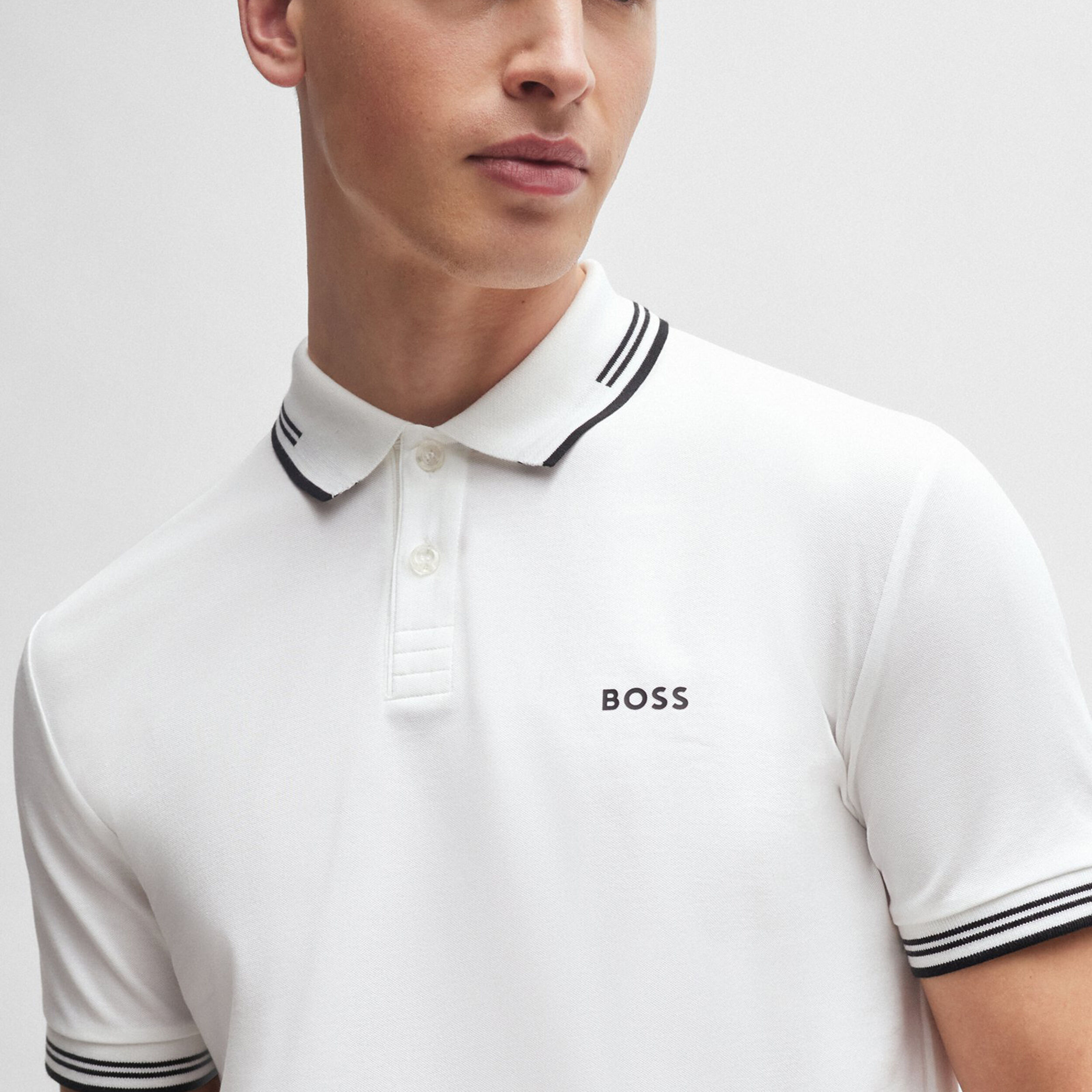 Paul Slim Fit Polo Hommes Blanc